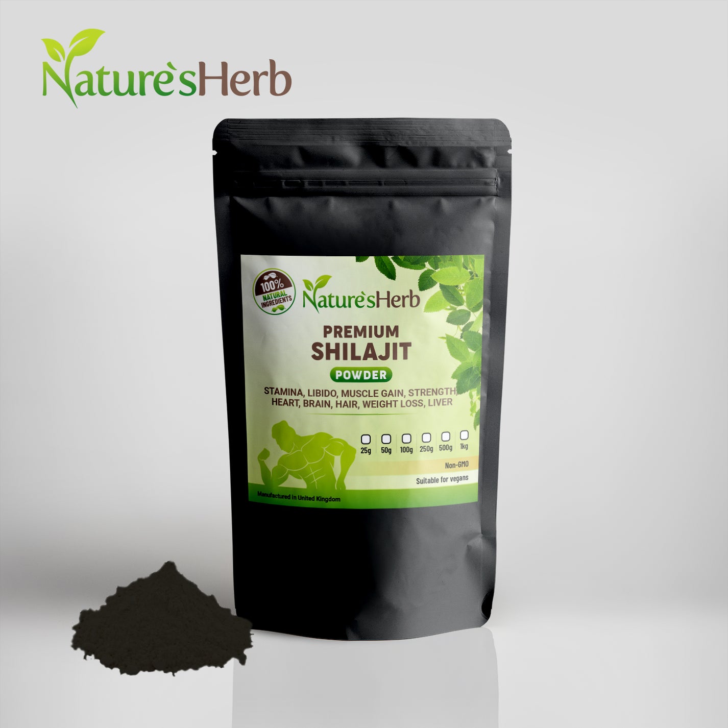 Pure Shilajit Powder for Energy & Wellness | Natures Herb